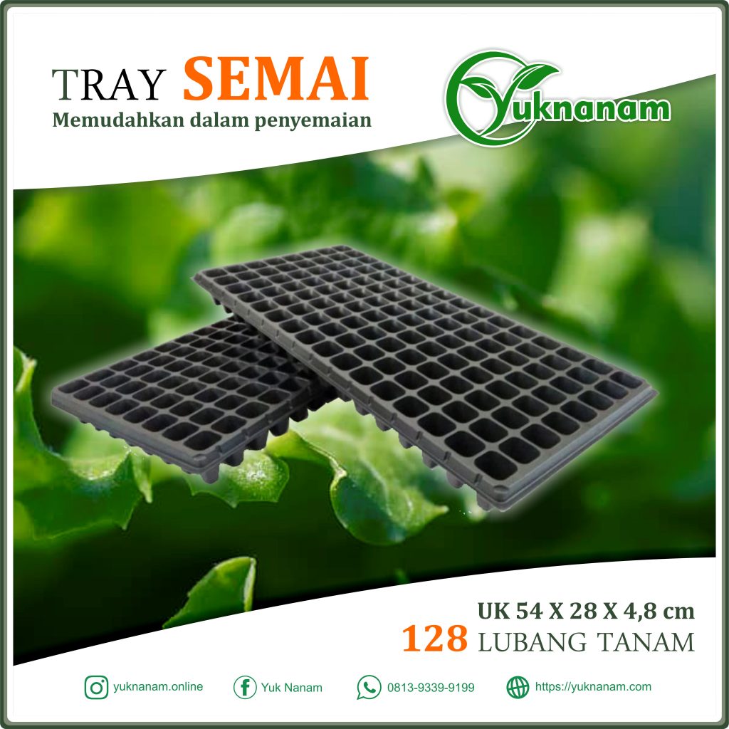 Seed Growing-Pot Tray-Tray semai-pot semai 128 Lubang Tanam | Yuk Nanam