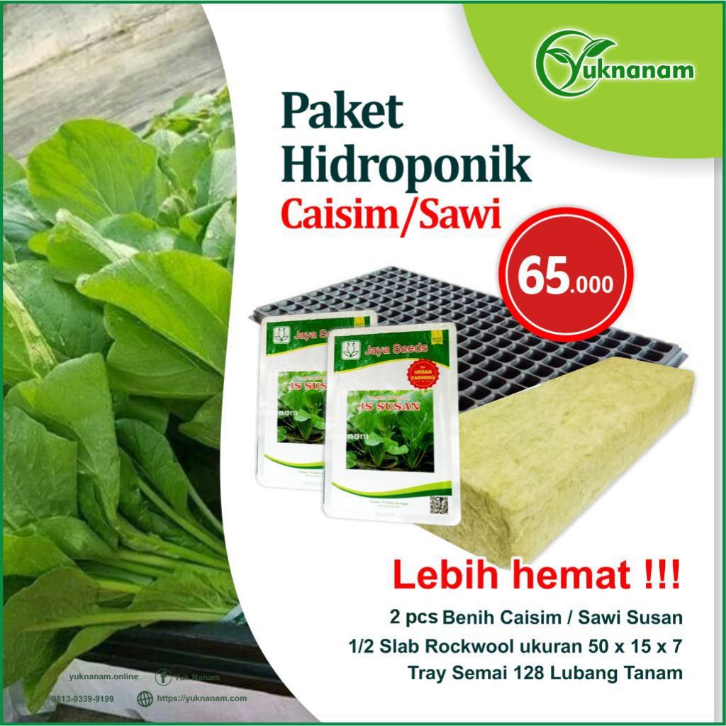 PAKET HEMAT HIDROPONIK CAISIM | Yuk Nanam